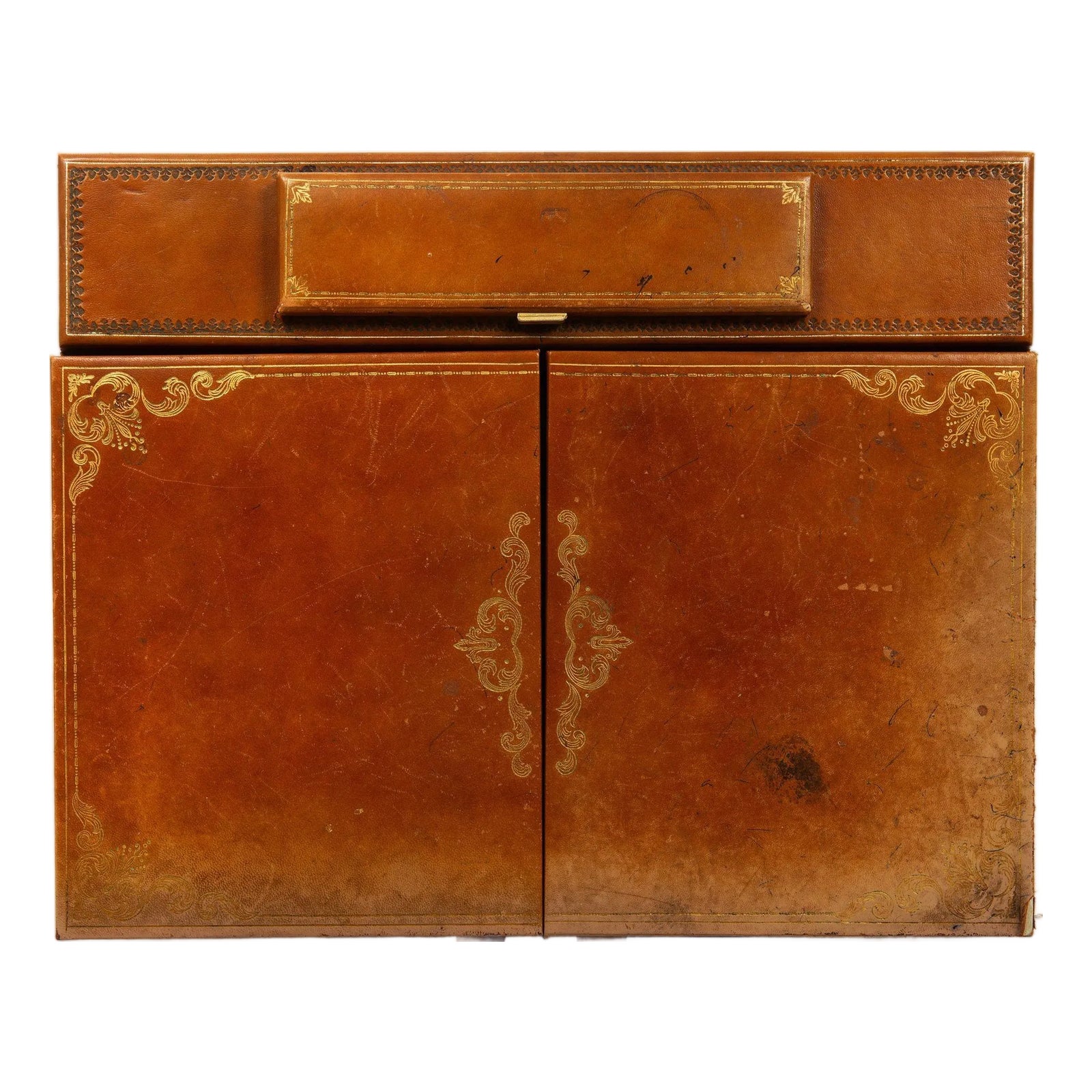 English Victorian Antique Leather Writing Box Letter Desk | Chairish