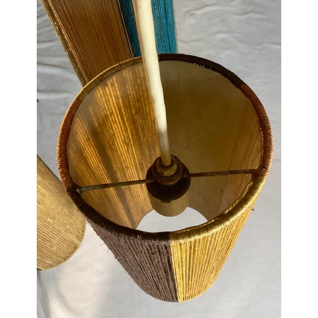 Vintage 50s 60s Mid-Century Triple, Multiple Color Yarn String Shades ...