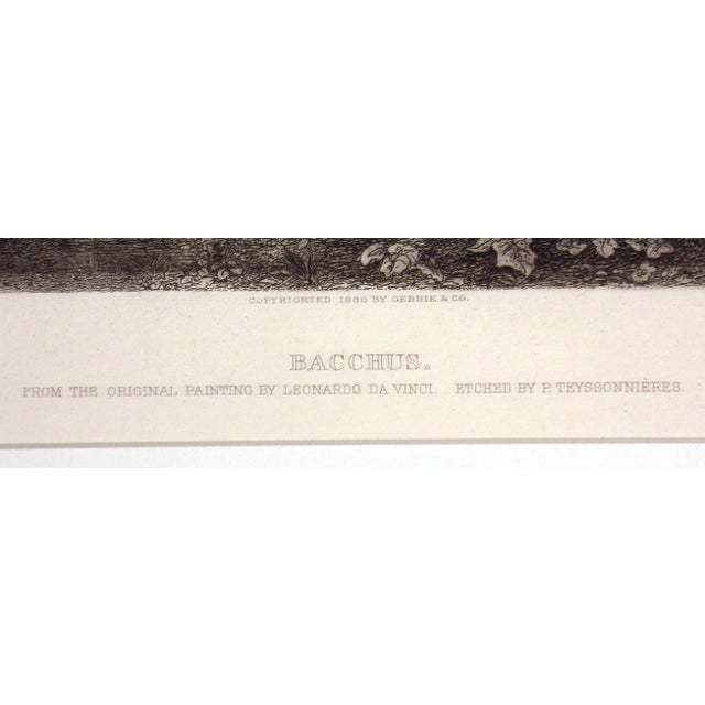 Vintage Engraving "Bacchus" 1886 Masterpieces of Italian Art ...