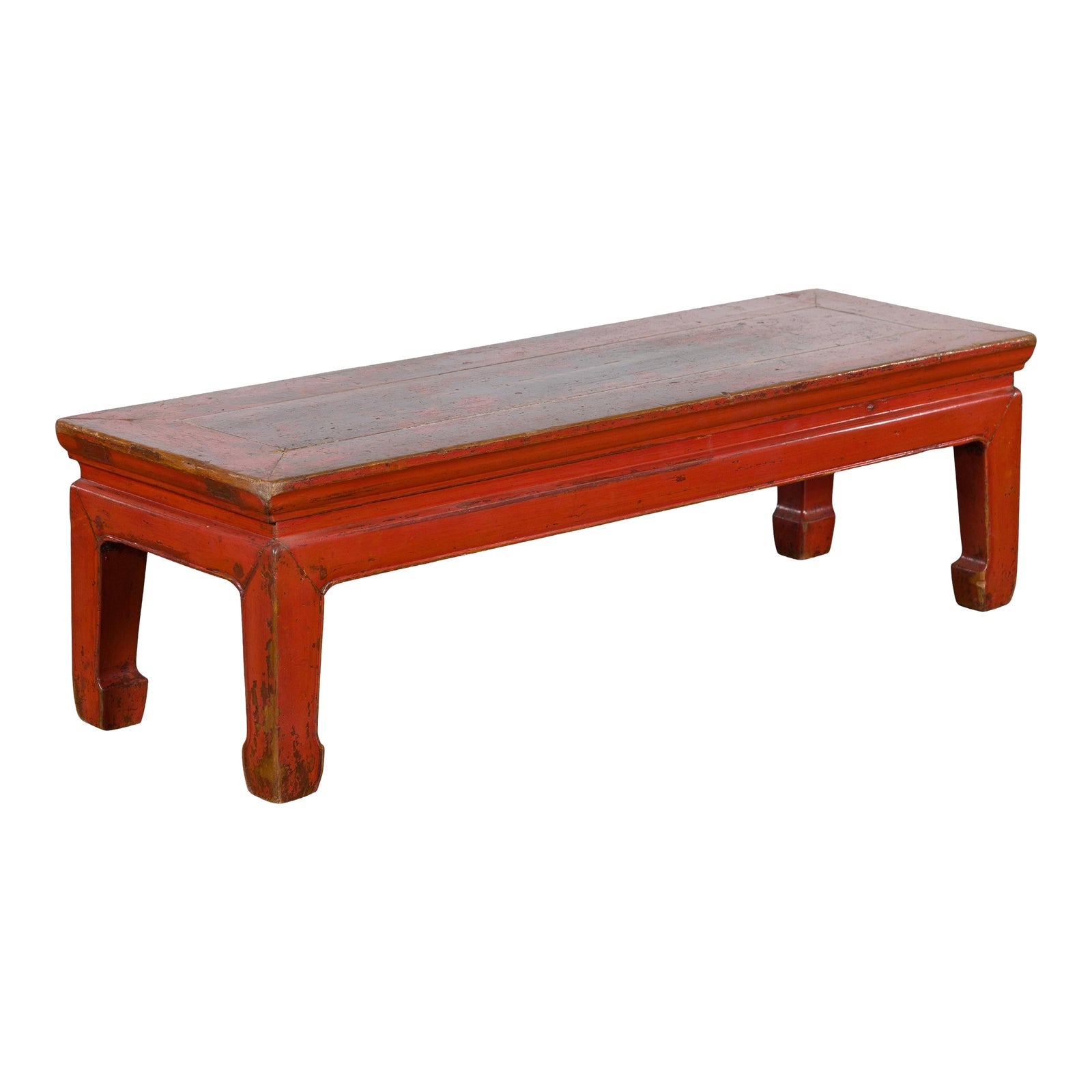 Chinese Ming Dynasty Style Early 20th Century Red Lacquered Low Table ...