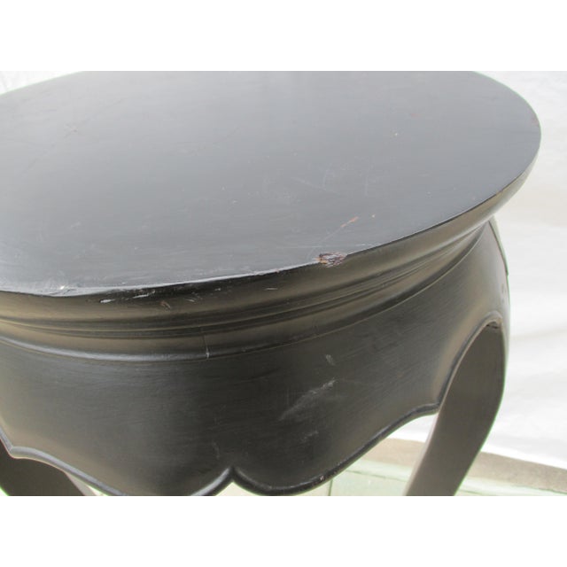 Vintage Chinese Tall Wooden Vase Stand | Chairish