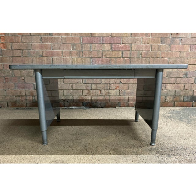 Steelcase Industrial Tanker Desk Circa Midcentury | Chairish