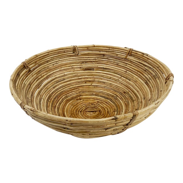 Vintage Coiled Pencil Reed Bowl | Chairish