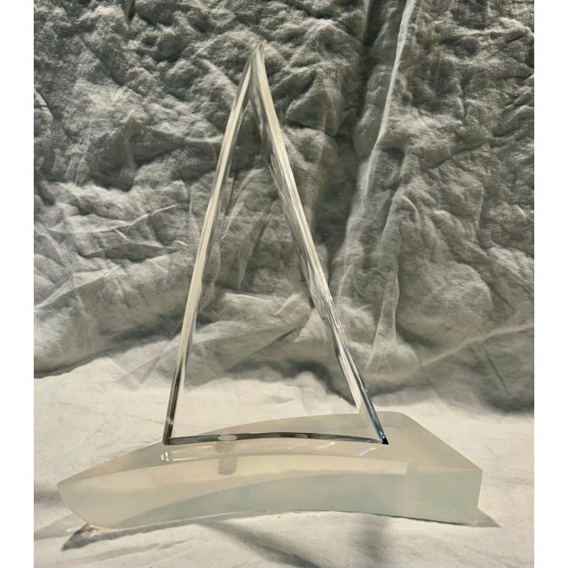 Mid Century Modern Lucite Sailbot With Pivoting Sail | Chairish