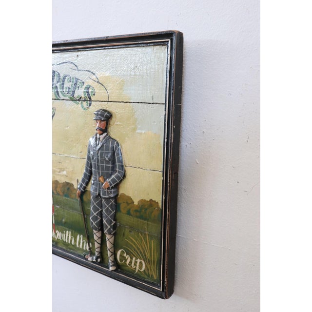 Vintage Hand-Painted Wood Golf Club Sign, 1920s | Chairish