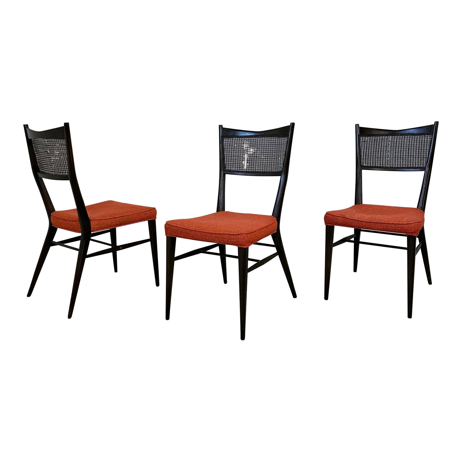 Set of 3 Paul McCobb Black Dining Chairs | Chairish