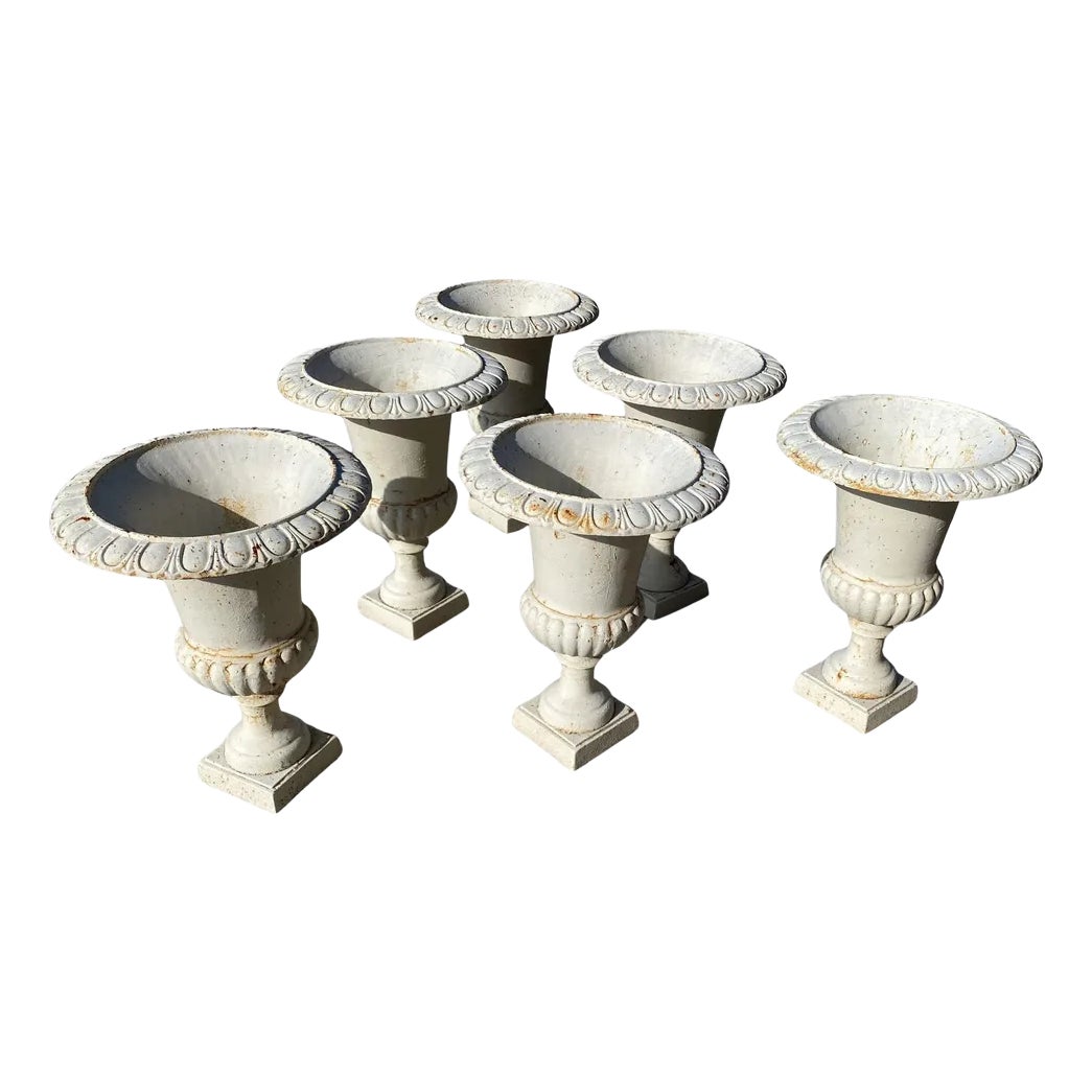 Antique Medici Vases in Cast Iron, 1850, Set of 6 | Chairish