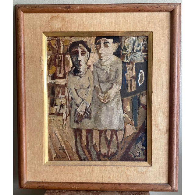 Marcello Boccacci Listed Italian Artist Small Vintage Figural Painting ...