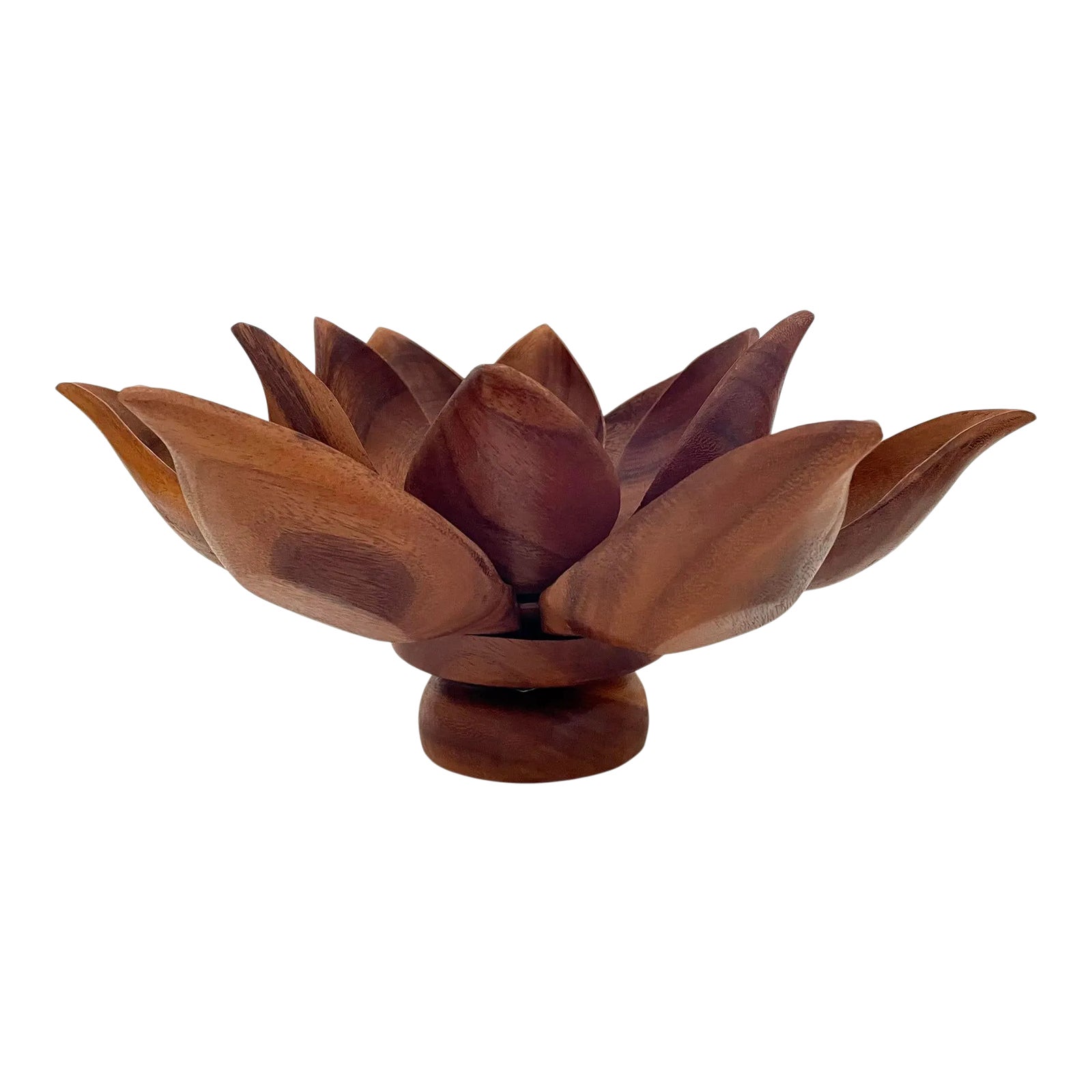 Mid-Century Lotus Flower Serving Centerpiece Set - 13 Pieces | Chairish