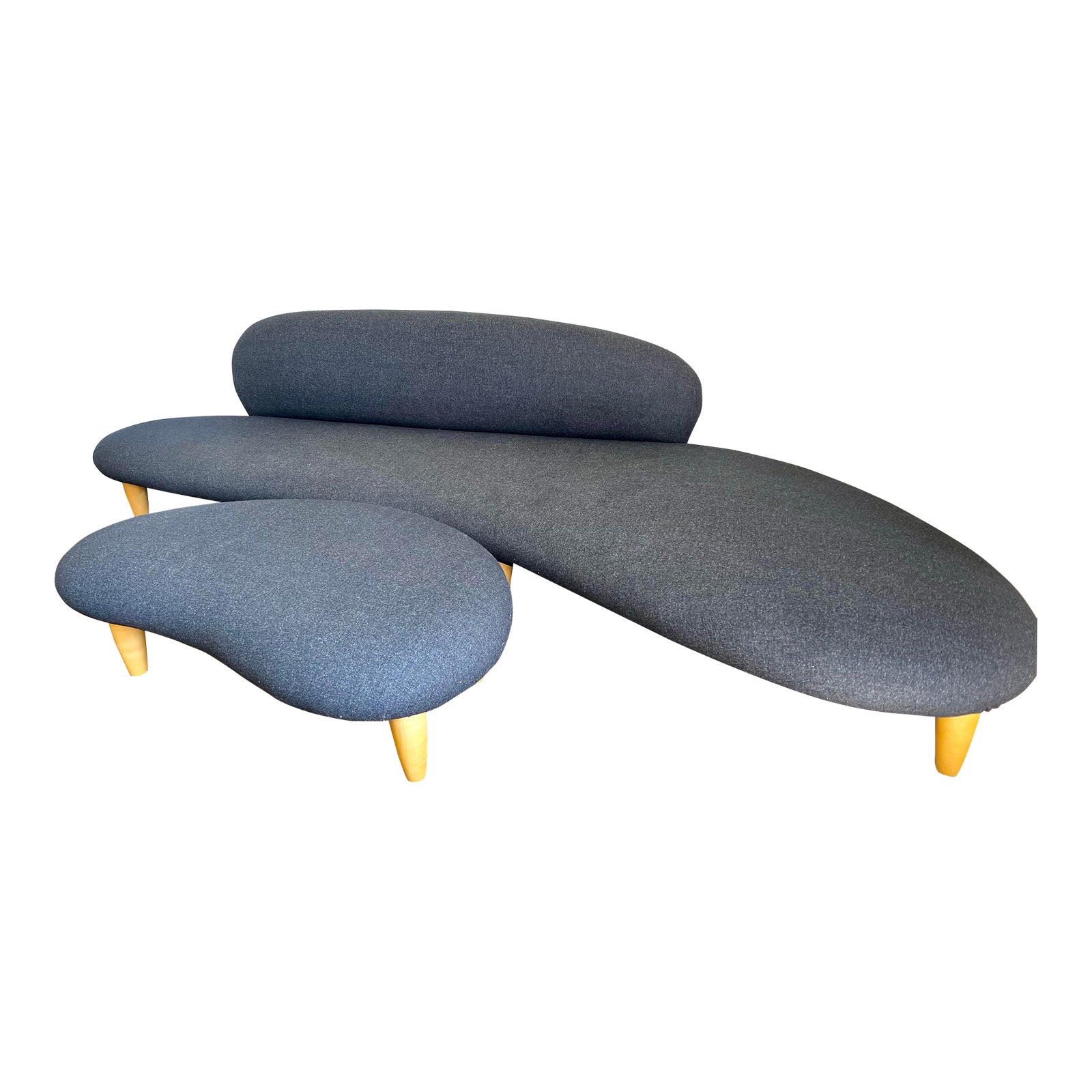 Vitra Noguchi Free Form Sofa and Ottoman | Chairish