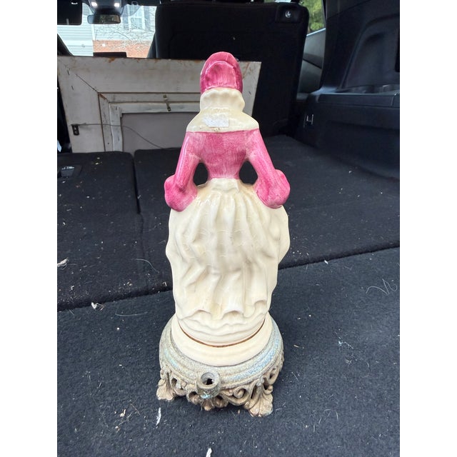 Antique 19th Century Staffordshire Eng. Figurine Scottish Lady on Metal ...