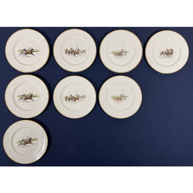 Vintage Ralph Lauren "Polo Scene" Bone China Dessert Plates- Set of 8 ...