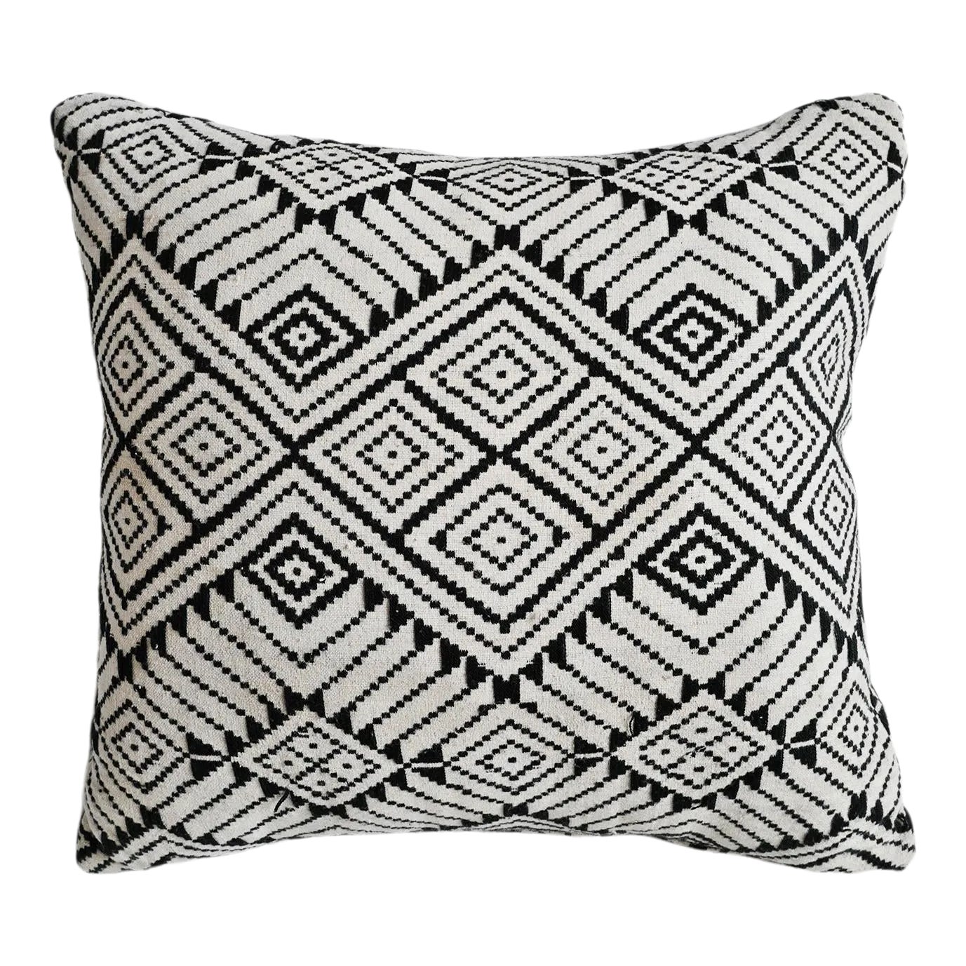 Embroidered Textile Pillow | Chairish