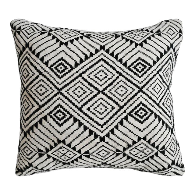 Embroidered Textile Pillow | Chairish