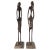 Elongated African Tribal Brass Bronze Statues Set of 6 | Chairish