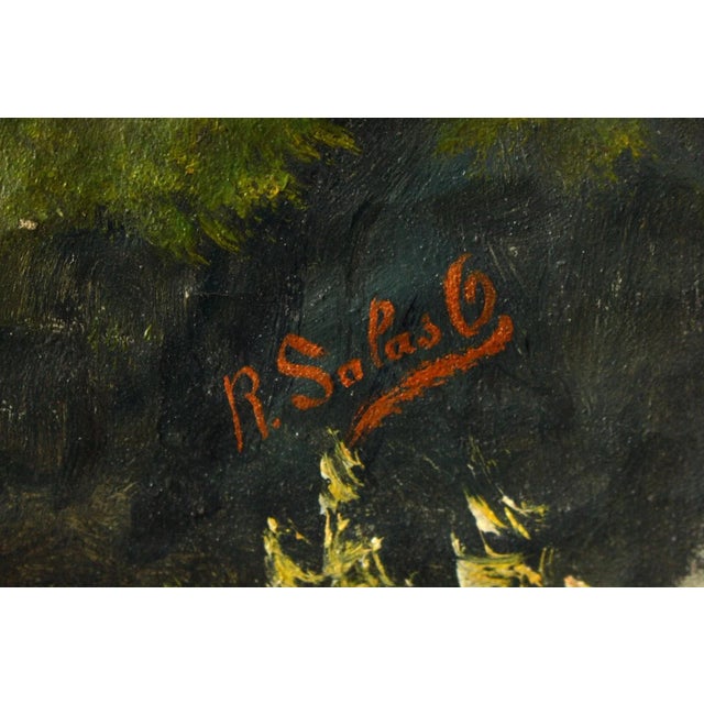 Late 19th Century Rafael Salas Oil Painting on Canvas of an Andean ...