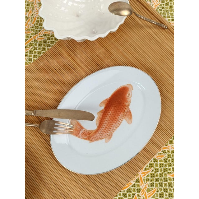 Vintage Fish Service Plates in Bavarian Porcelain with Japanese Decor ...