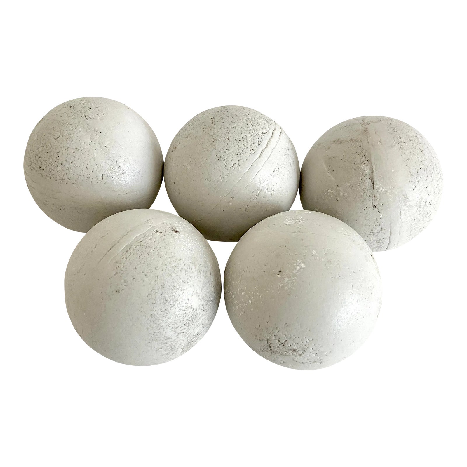 Chattahoochee Limestone River Balls - Set of 5 | Chairish