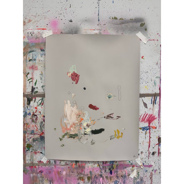 Ak Hardeman - Original Abstract Painting on Paper - “Snow Day and in ...