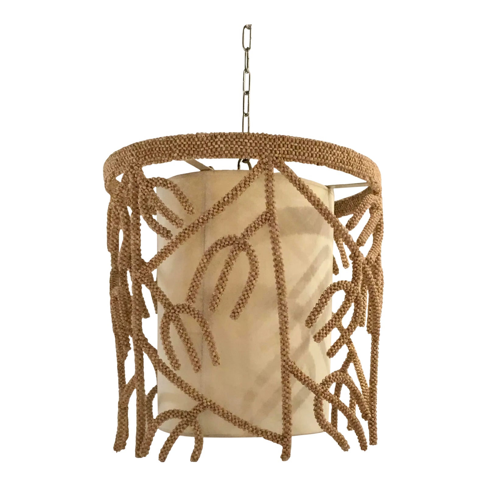 Organic Modern Coco Bead Pendant Light | Chairish