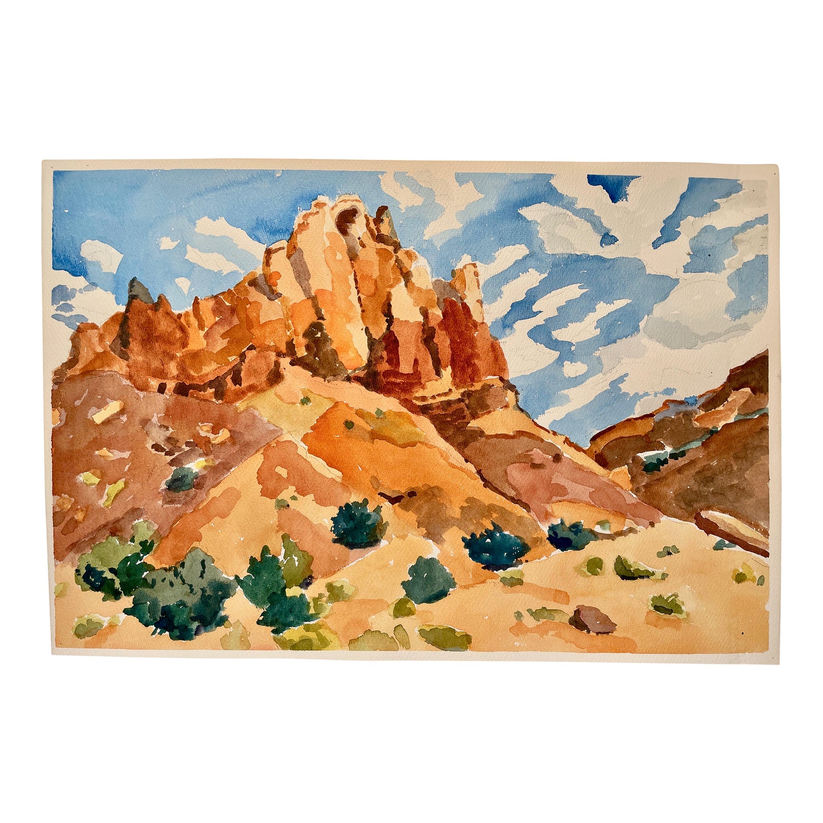 “Desert Mountain” Landscape Watercolor Painting by Mary Alice Copp 2023 ...