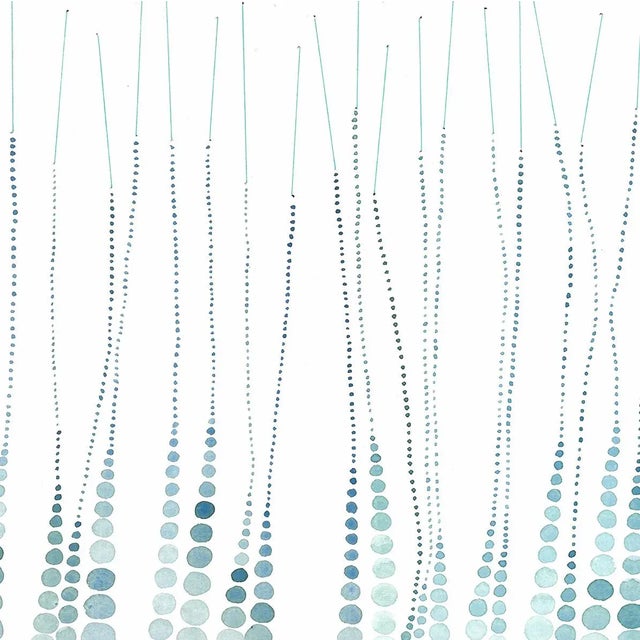 Contemporary Abstract Watercolor/Work on Paper Painting "Blue Water ...