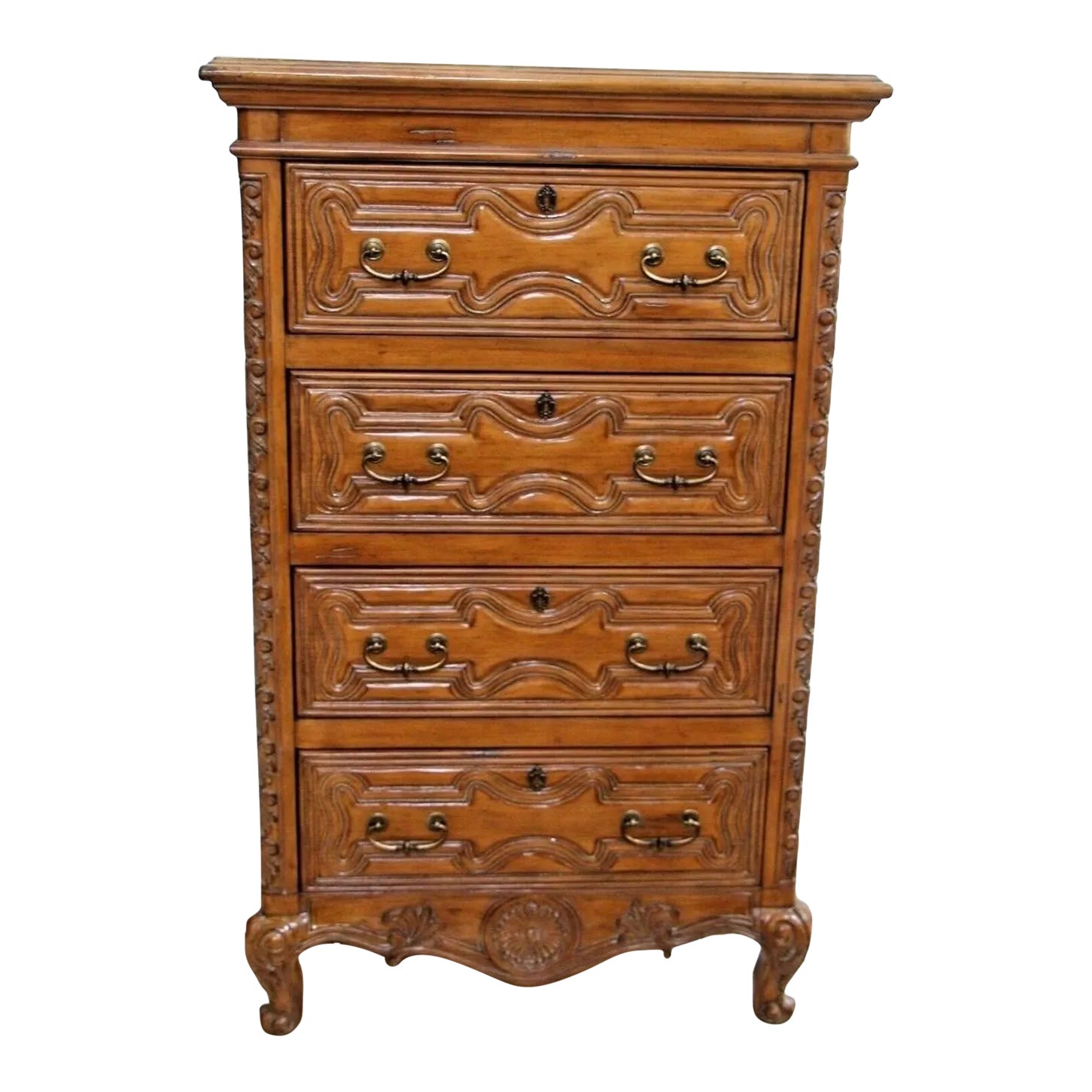 Touchstone Collection Highboy Four Drawer Dresser Factory Distressed ...