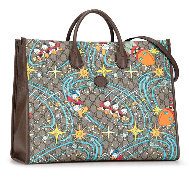 Gucci X Disney Gg Supreme Donald Duck Satchel | Chairish