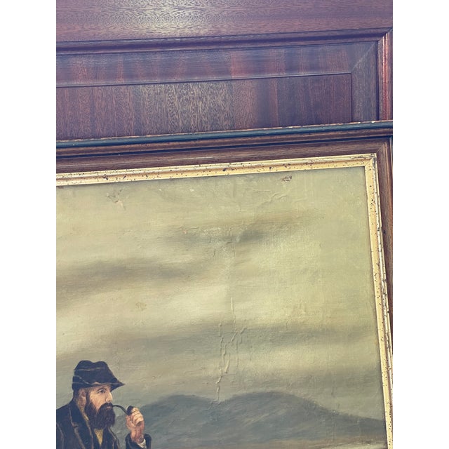 Antique Scottish Hunting Scene Painting, Framed | Chairish