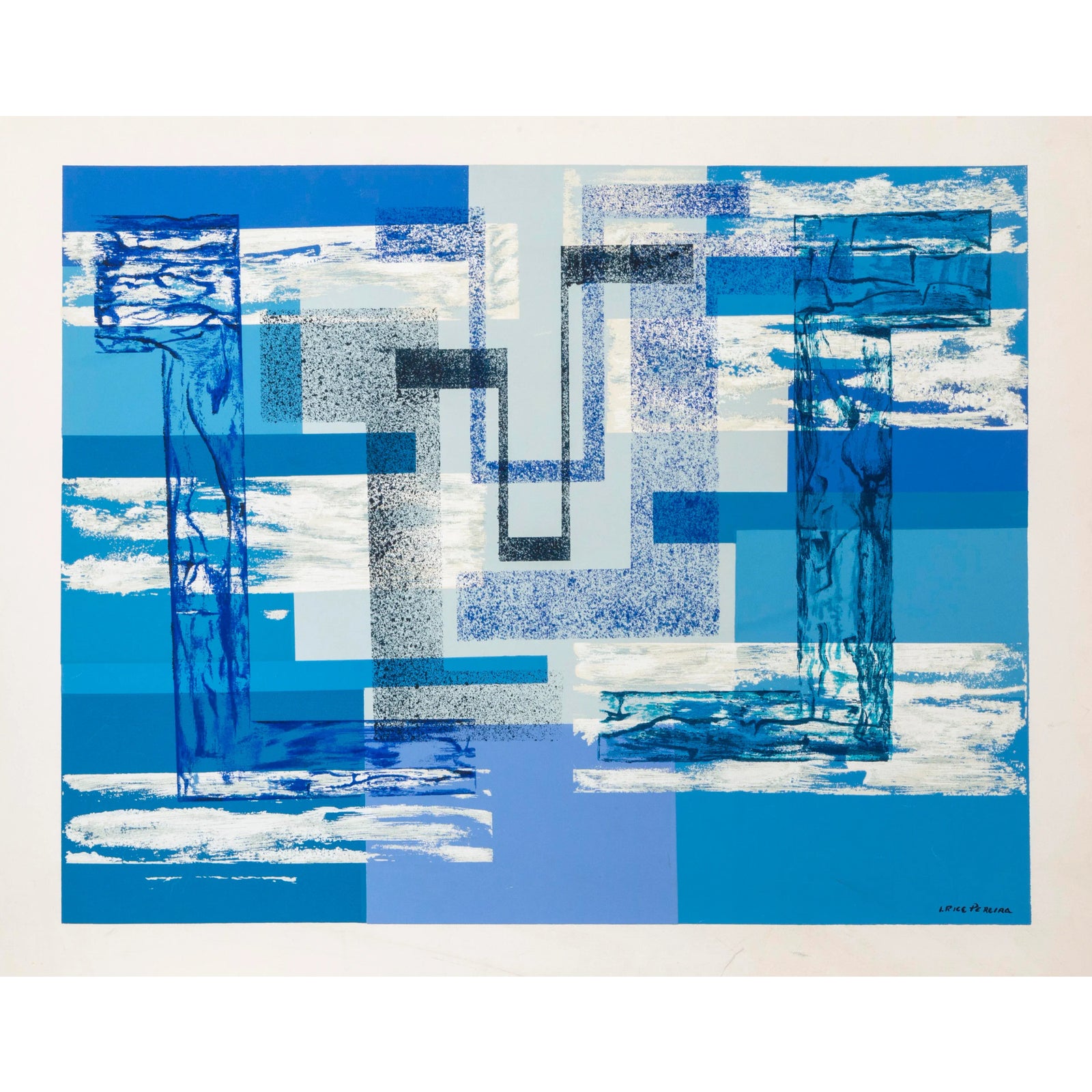 Landscape of the Absolute, Irene Rice Pereira Screenprint Poster | Chairish