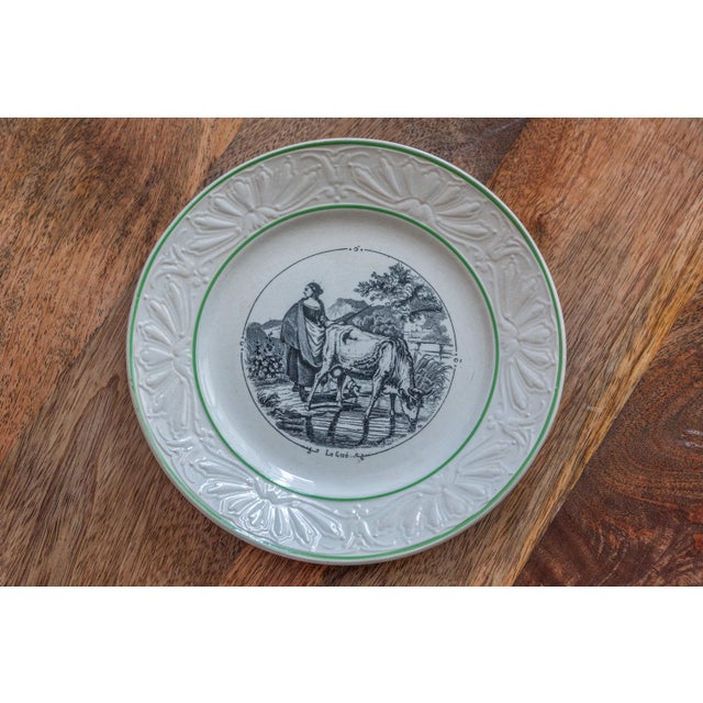 Early 20th Century Sarreguemines French Comic Plate | Chairish