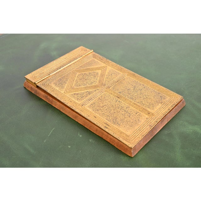 Tiffany Studios New York Graduate Pattern Bronze Doré Notepad Holder ...