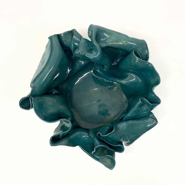 Deep Green Monumental Ceramic Sculptural Bowl by Barbara Wakefield ...