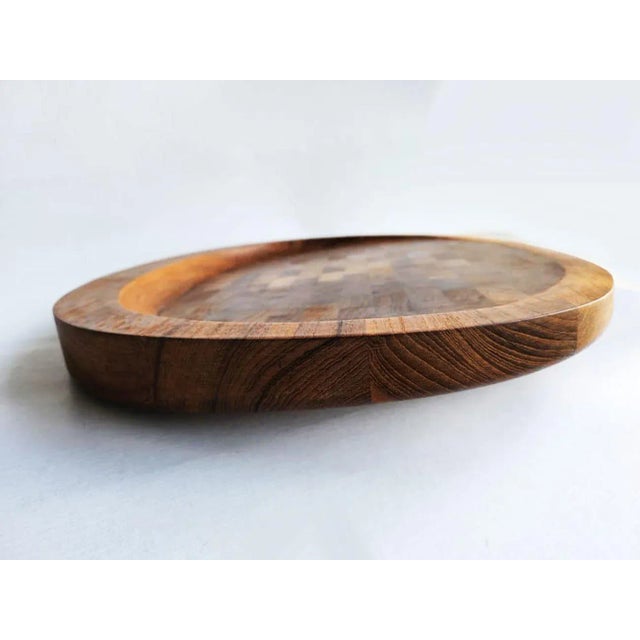 1970s Dansk Staved Teak Oval Charcuterie Board Designed by Jens H ...