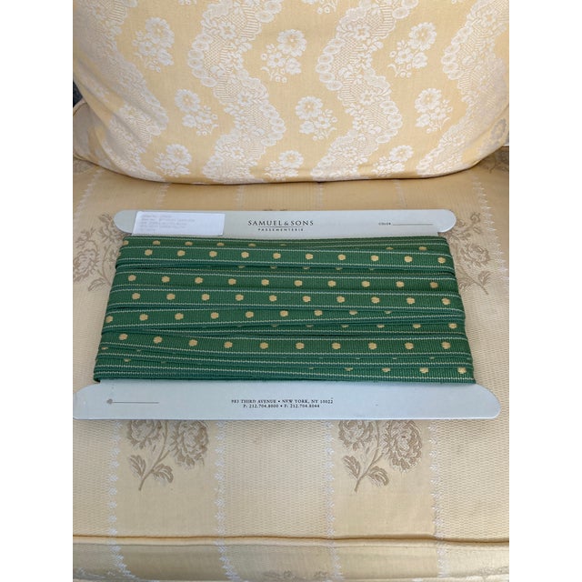 Samuel & Sons Domas Passementerie Dotted Braid Kelly Green Fabric Trim ...