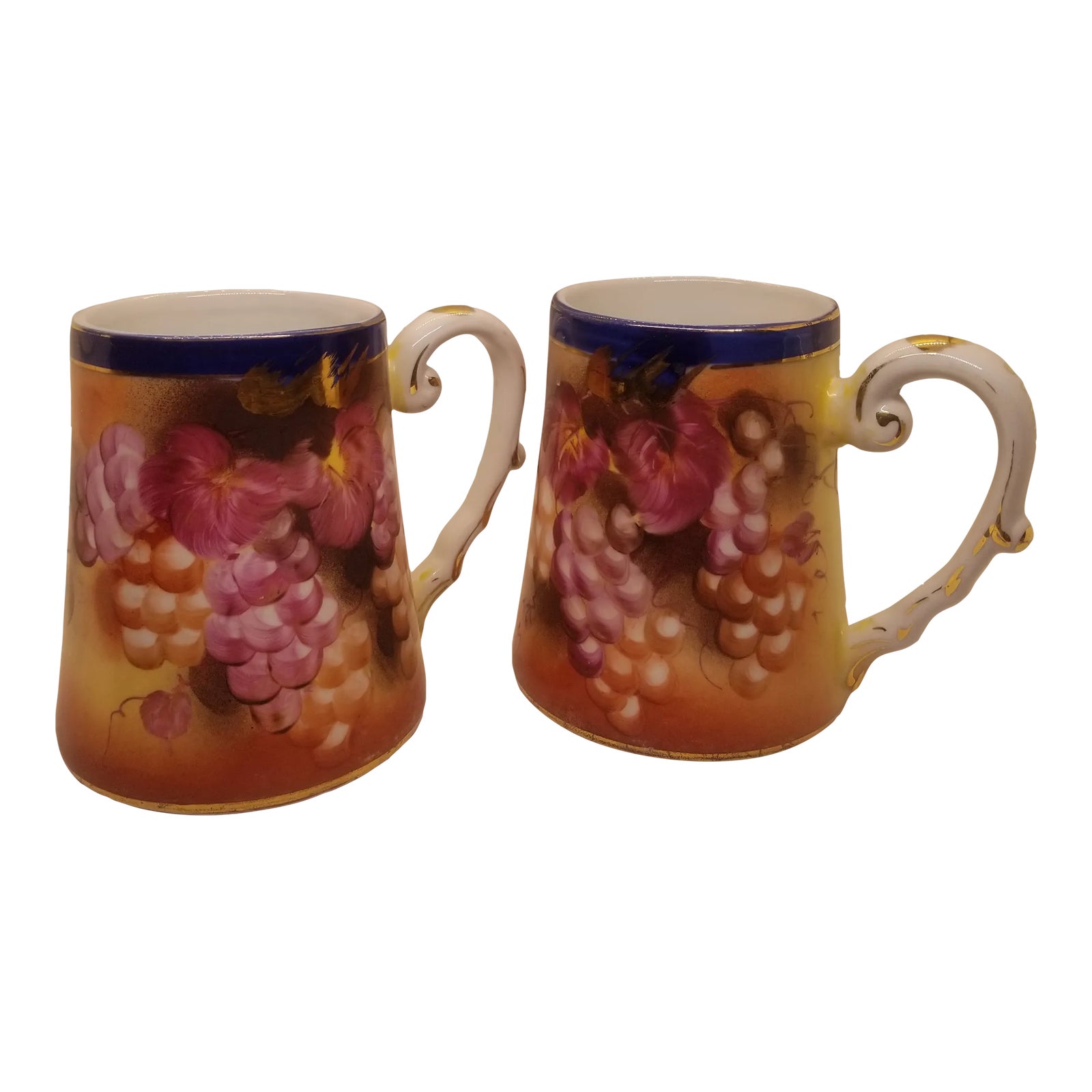 Vintage Limoges Porcelain ~ Mugs/ Steins/ Tankards ~ Hand Painted With ...