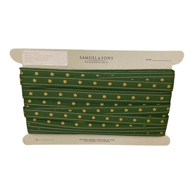 Samuel & Sons Domas Passementerie Dotted Braid Kelly Green Fabric Trim ...