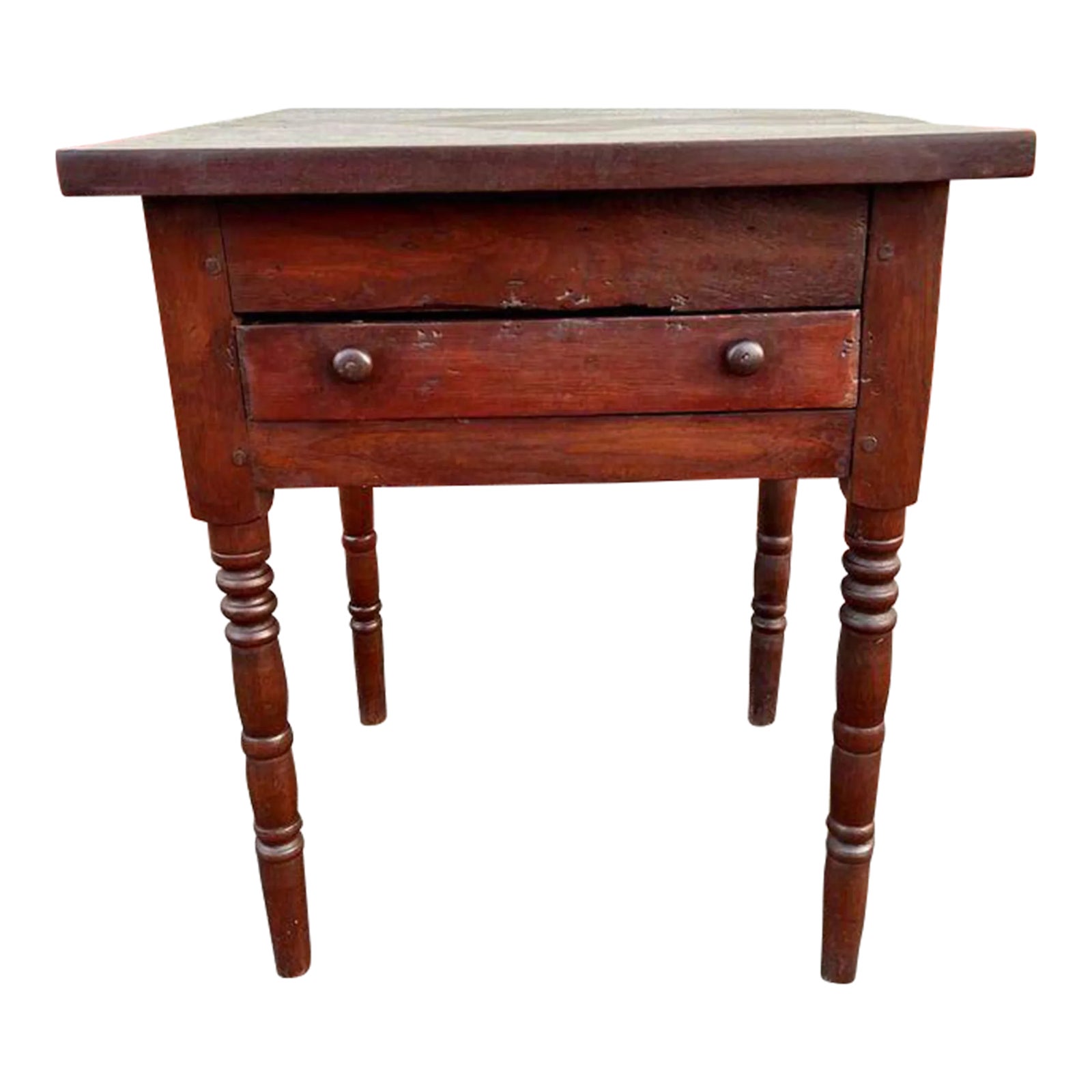 19th Century Antique Mahogany Side-Work Table. | Chairish