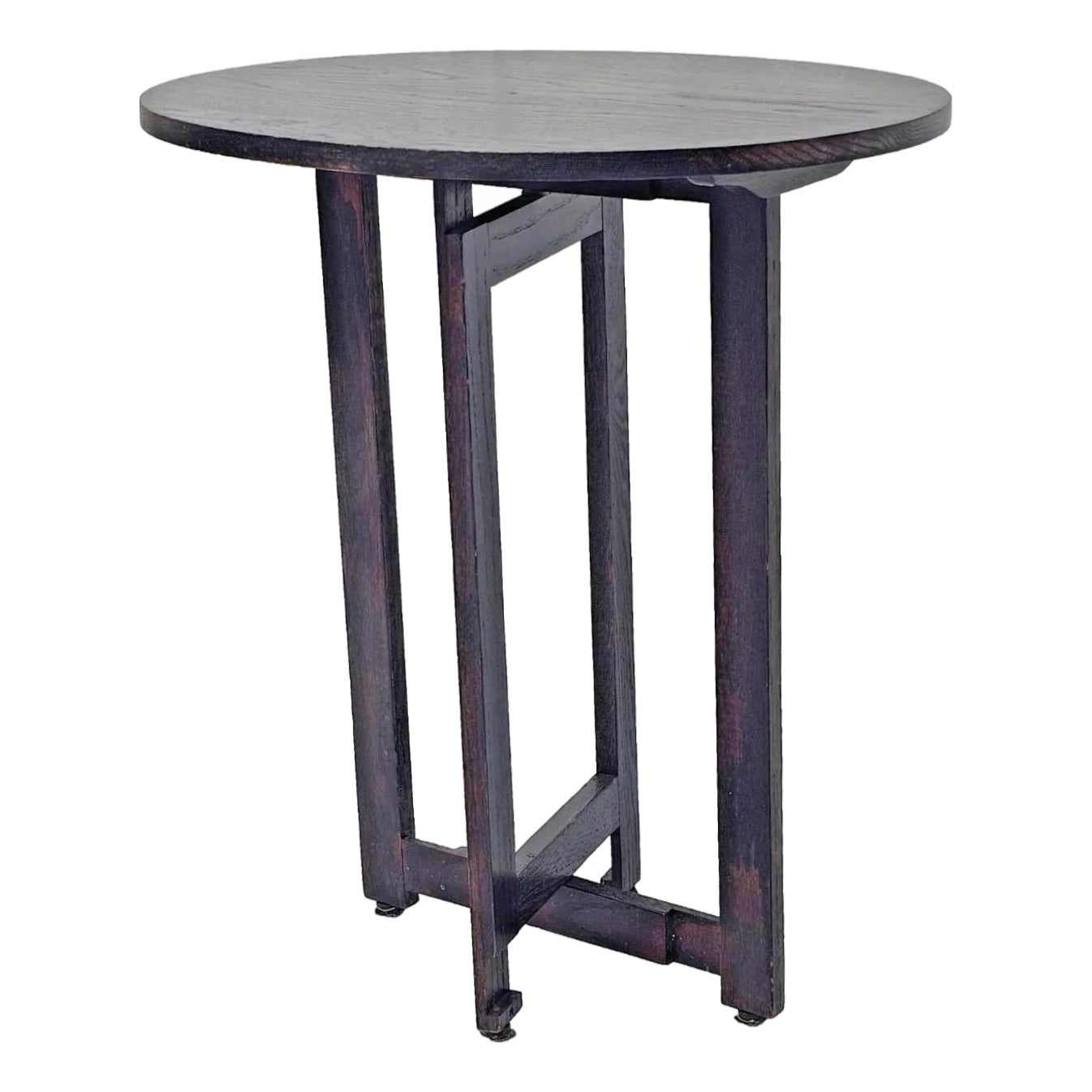 Vintage McGuire Dark Oak Mission Style Gateleg Folding Table, Signed ...