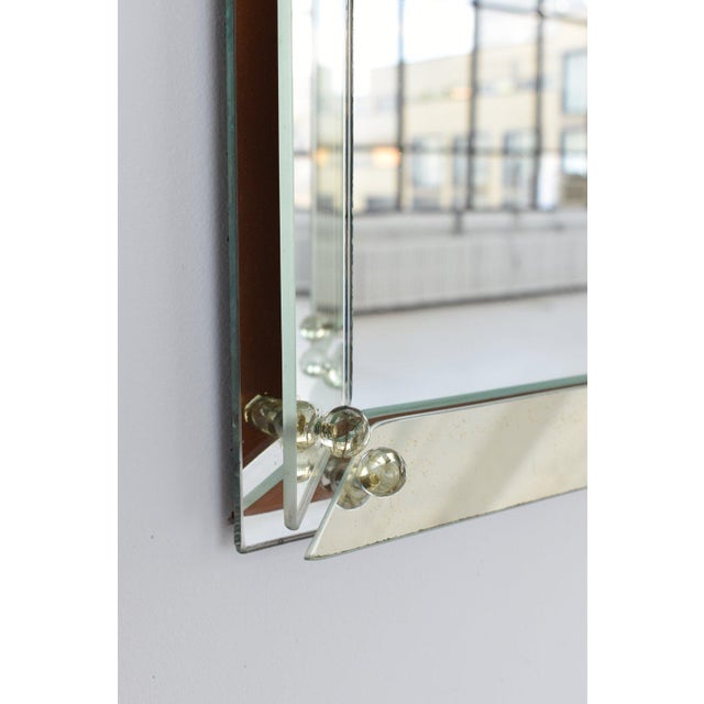 Vintage Art Deco Elongated Angular Mirror, Circa 1940s | Chairish