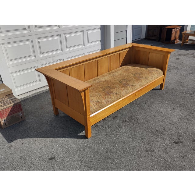 1990s Stickley Mission Oak Pegged Prairie Sofa | Chairish