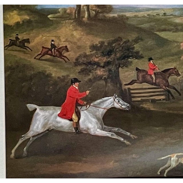 Large Scale Classic Hunt Scene in Birdseye Maple Frame | Chairish