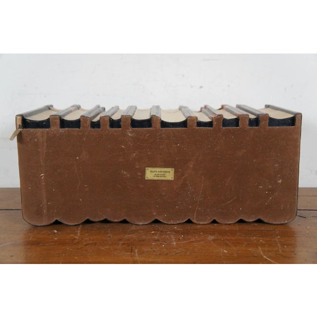 Late 20th Century Maitland - Smith Tooled Leather Faux False Library ...