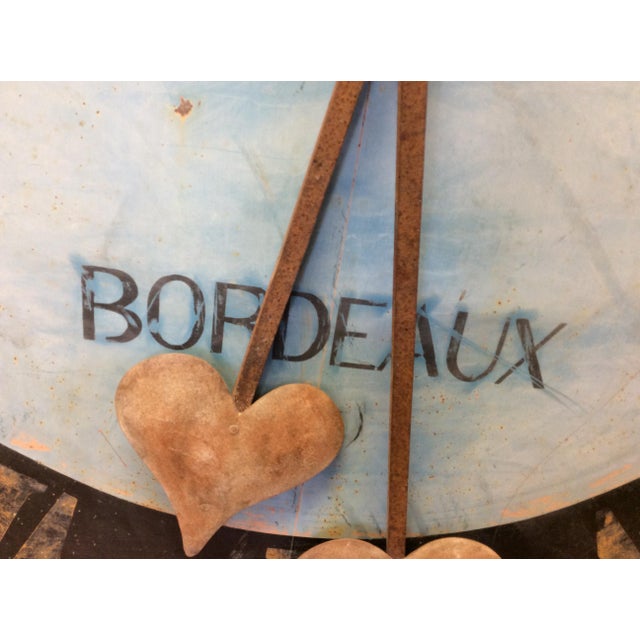 1910s Antique French Advertising Metal Clock | Chairish