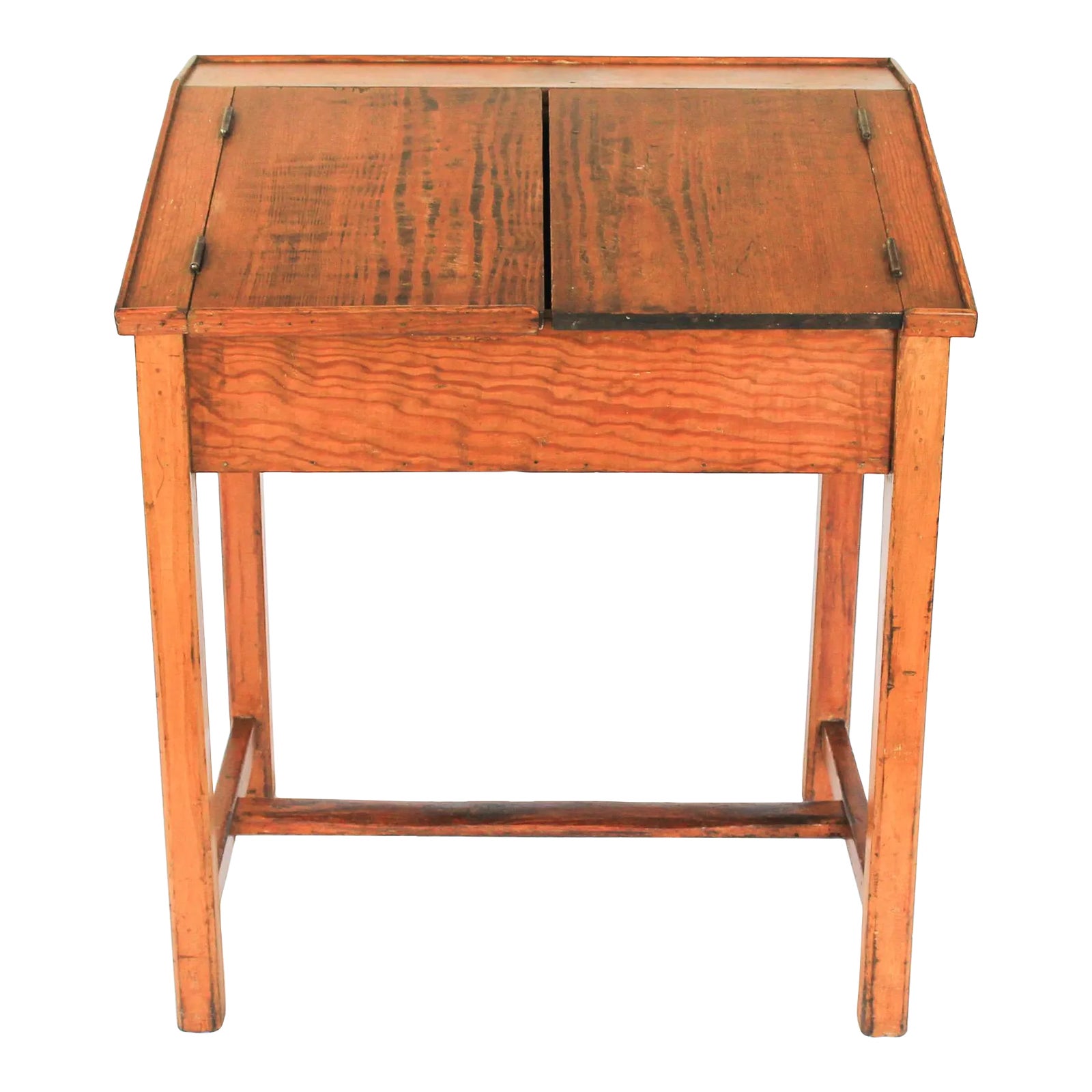 19th Century School Masters or Shopkeepers Slant Front Desk | Chairish