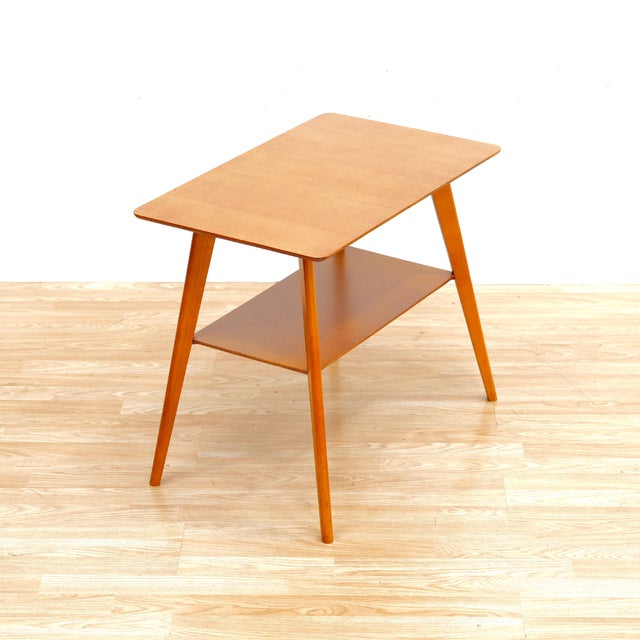 light oak sofa side table