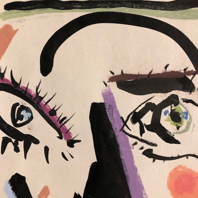 Original Contemporary Abstract Robert Cooke Face Painting | Chairish