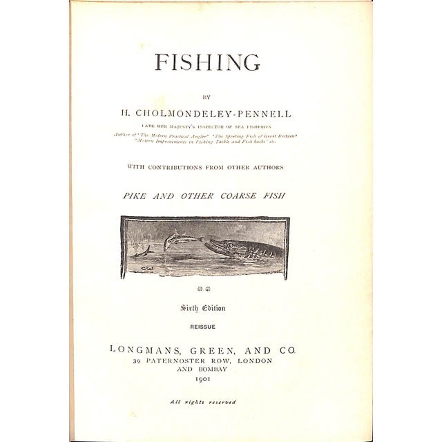 "The Badminton Library: Fishing" 1901 Chlomondeley-Pennell, H. | Chairish