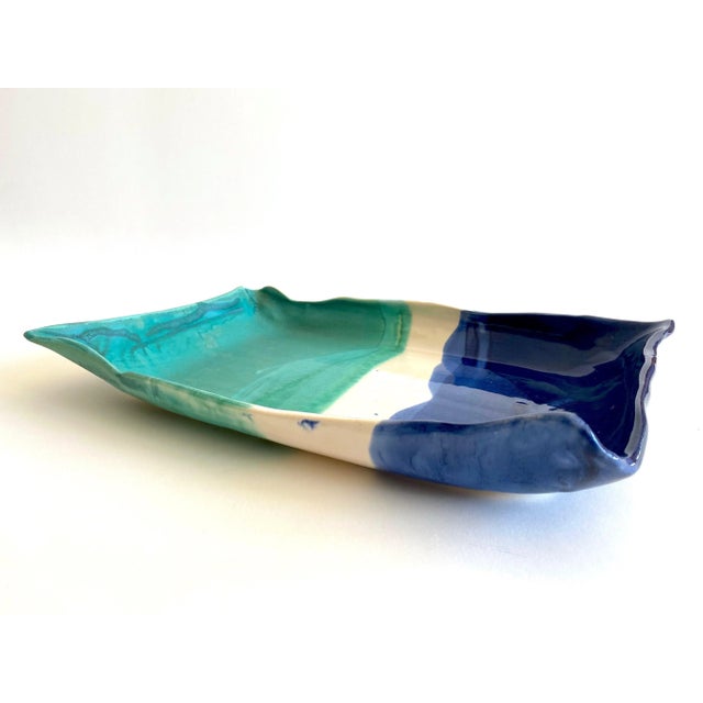 Vintage 1997 Contemporary Organic Modernist Studio Pottery Drip Glaze ...