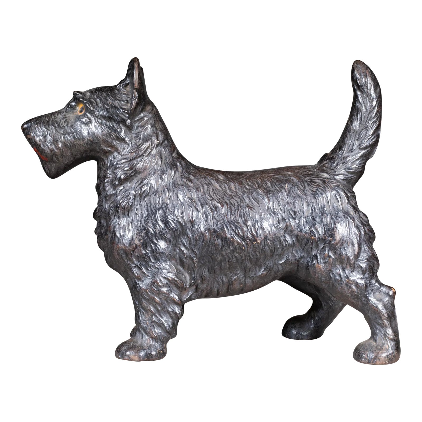 Cast Iron Scotty Dog Doorstop by Hubley C.1910-1940 | Chairish